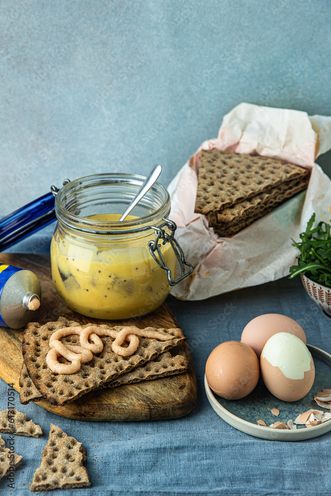Fotografia do Stock: Traditional Swedish food: pickled herring in ...