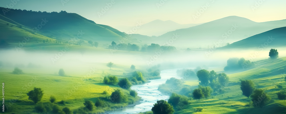 drone view.Abstract rain forest and agriculture field with river stream ...