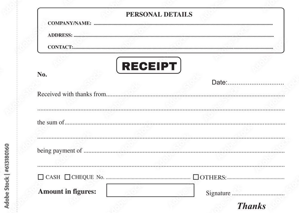 Editable vector templates for receipts, invoices, and delivery forms ...