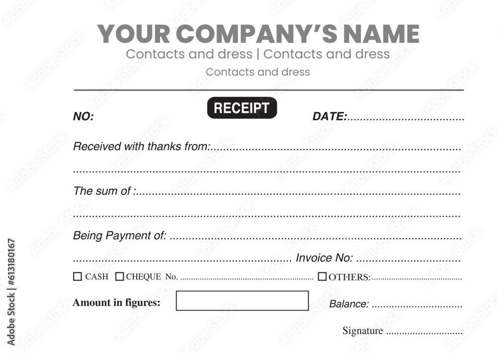 Editable vector templates for receipts, invoices, and delivery forms ...