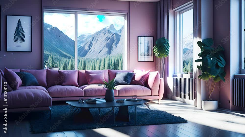 animated virtual backgrounds, stream overlay loop, cozy pastel pink ...