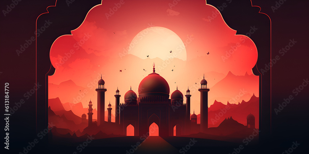 Traditional Islam background. Mosque search Sunset Spirit in Muslim ...