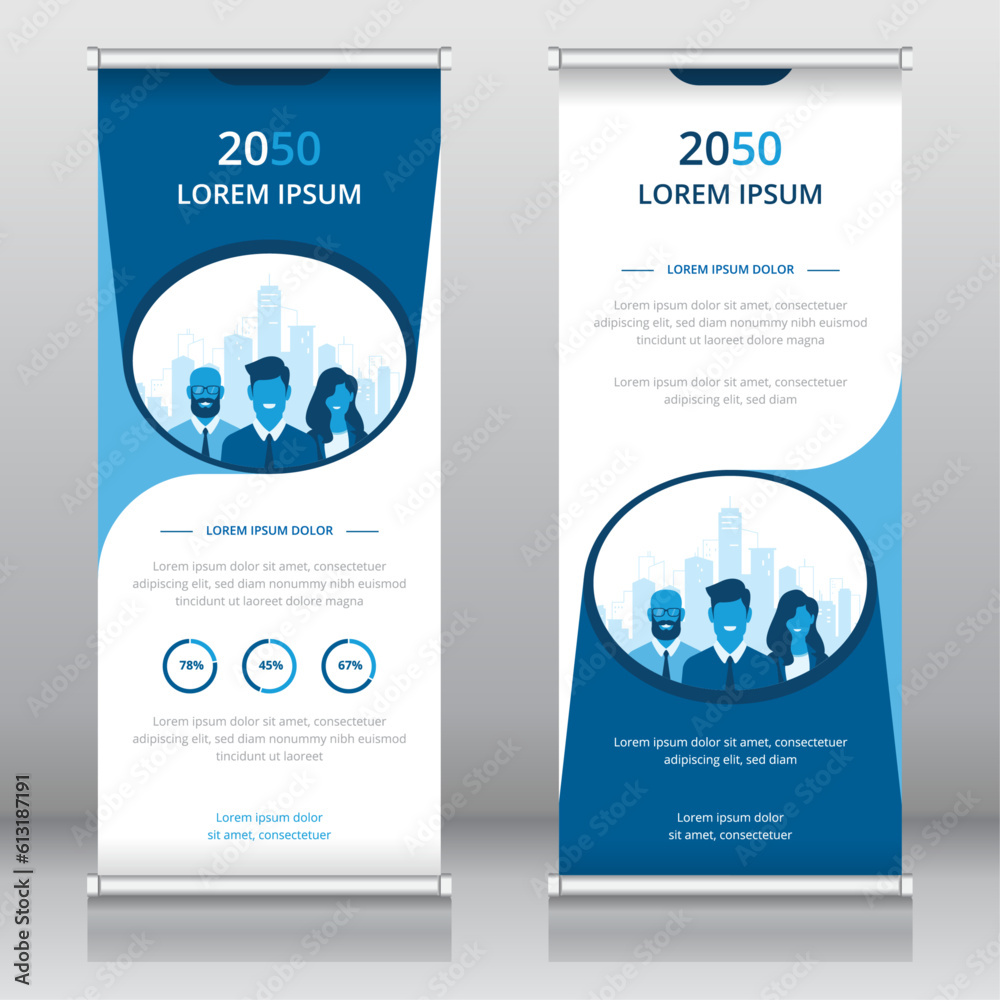 Professional roll up banner or retractable banner template with ...