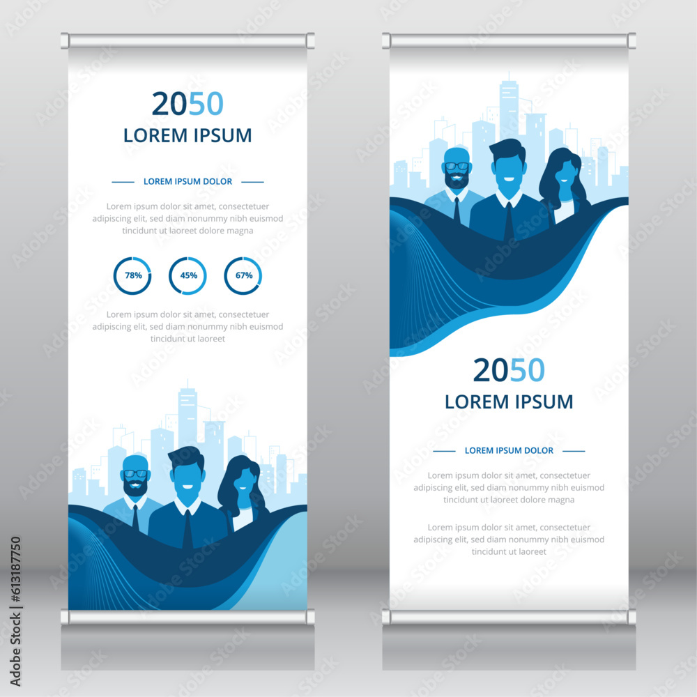 Professional roll up banner or retractable banner template with ...