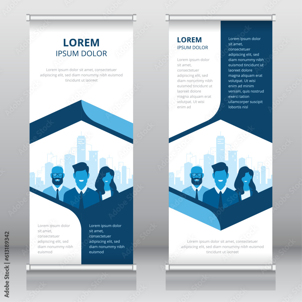 Professional roll up banner or retractable banner template with ...