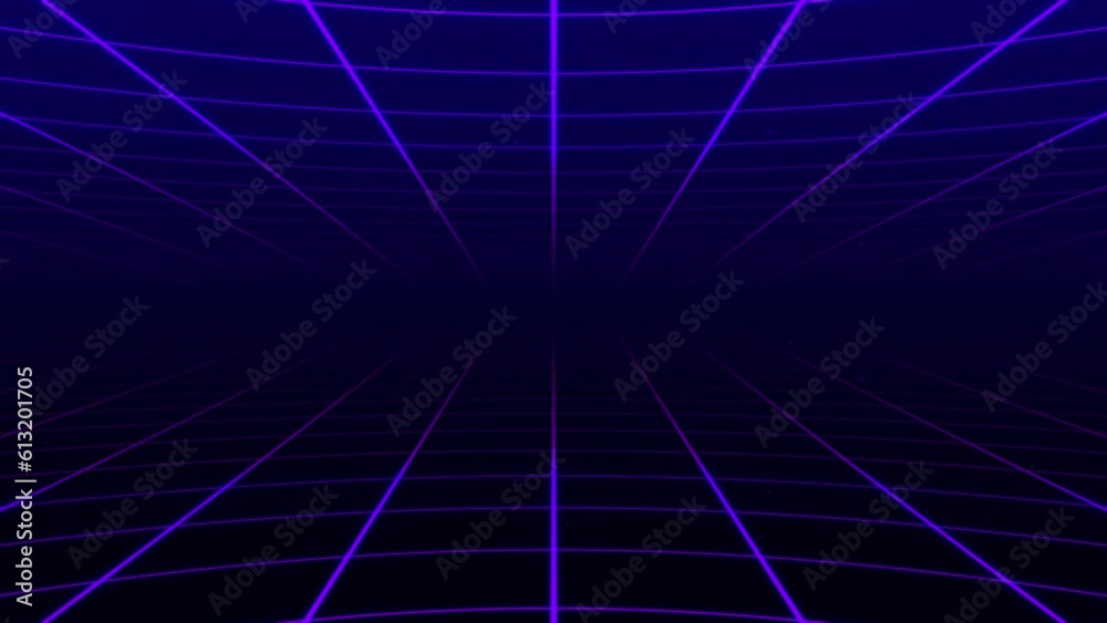 Abstract retro grid loop animation background 3d render. Looping grid ...