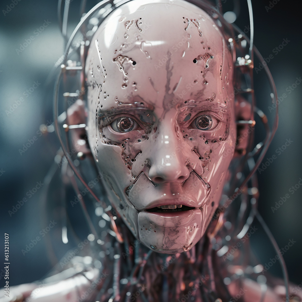 scary Humanoid Robot - Sci-Fi Creation Blending Human Intelligence and ...