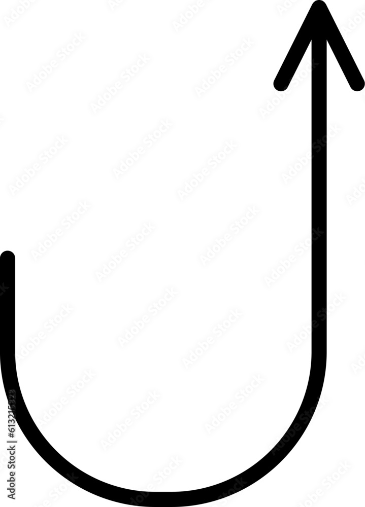 Back up arrow Icon. Vector sign in simple style isolated on white ...