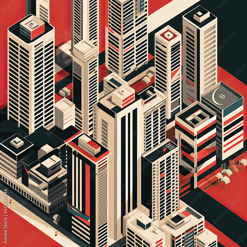 Aerial View of UAE Flag on Iconic Buildings: Vector Graphics Stock ...