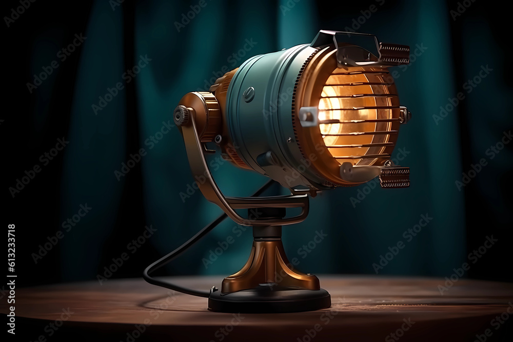Vintage Hollywood Spotlight - Lamp resembling a classic Hollywood movie ...