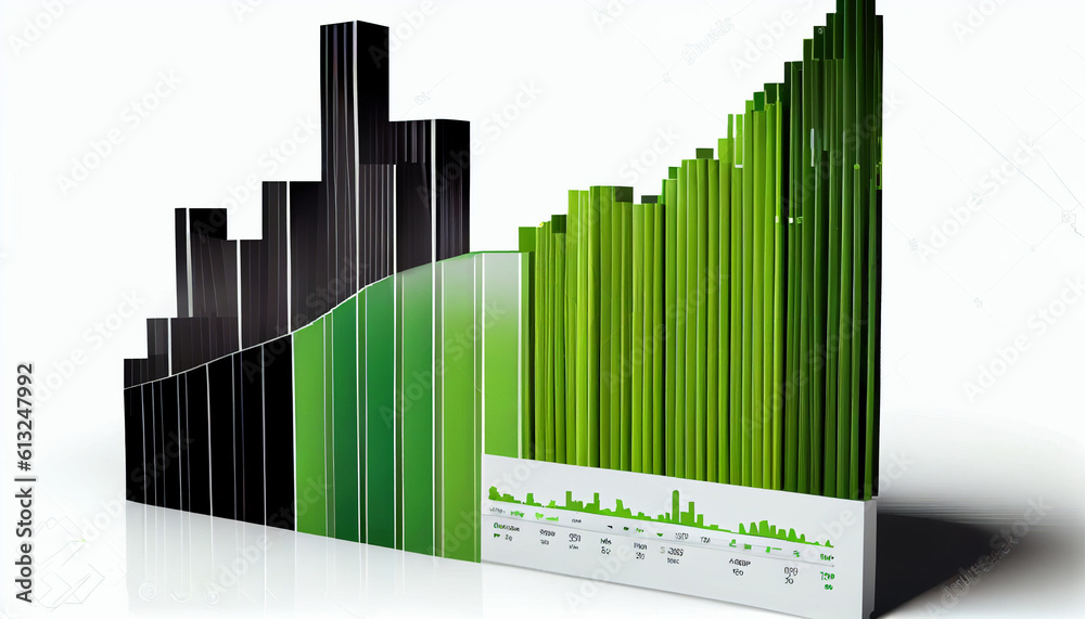 Corporate social and environmental responsibility represented by a bar ...