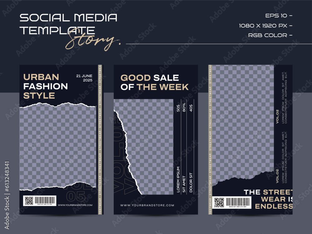 Modern urban futuristic streetwear fashion design for social media ...