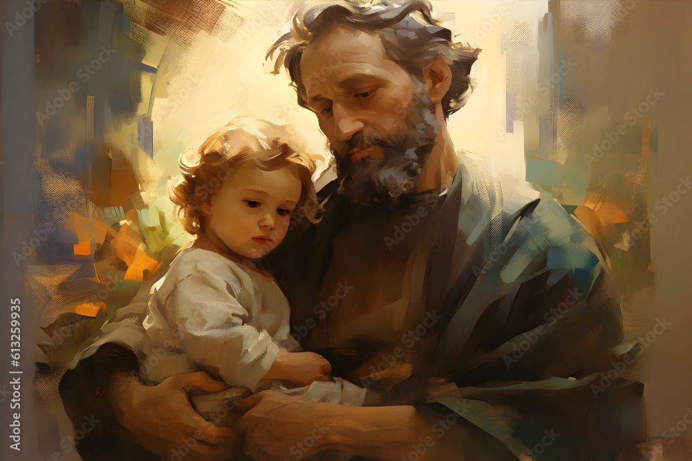 Saint Joseph St. Joseph with Jesus Christ, the Patron Saint of the ...