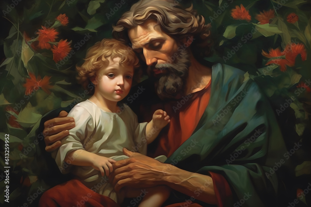 Saint Joseph St. Joseph with Jesus Christ, the Patron Saint of the ...