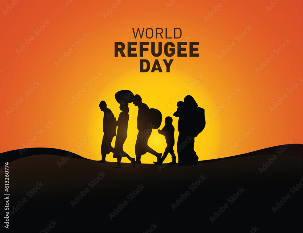 World Refugee day concept Vector Illustration. World refugee day ...