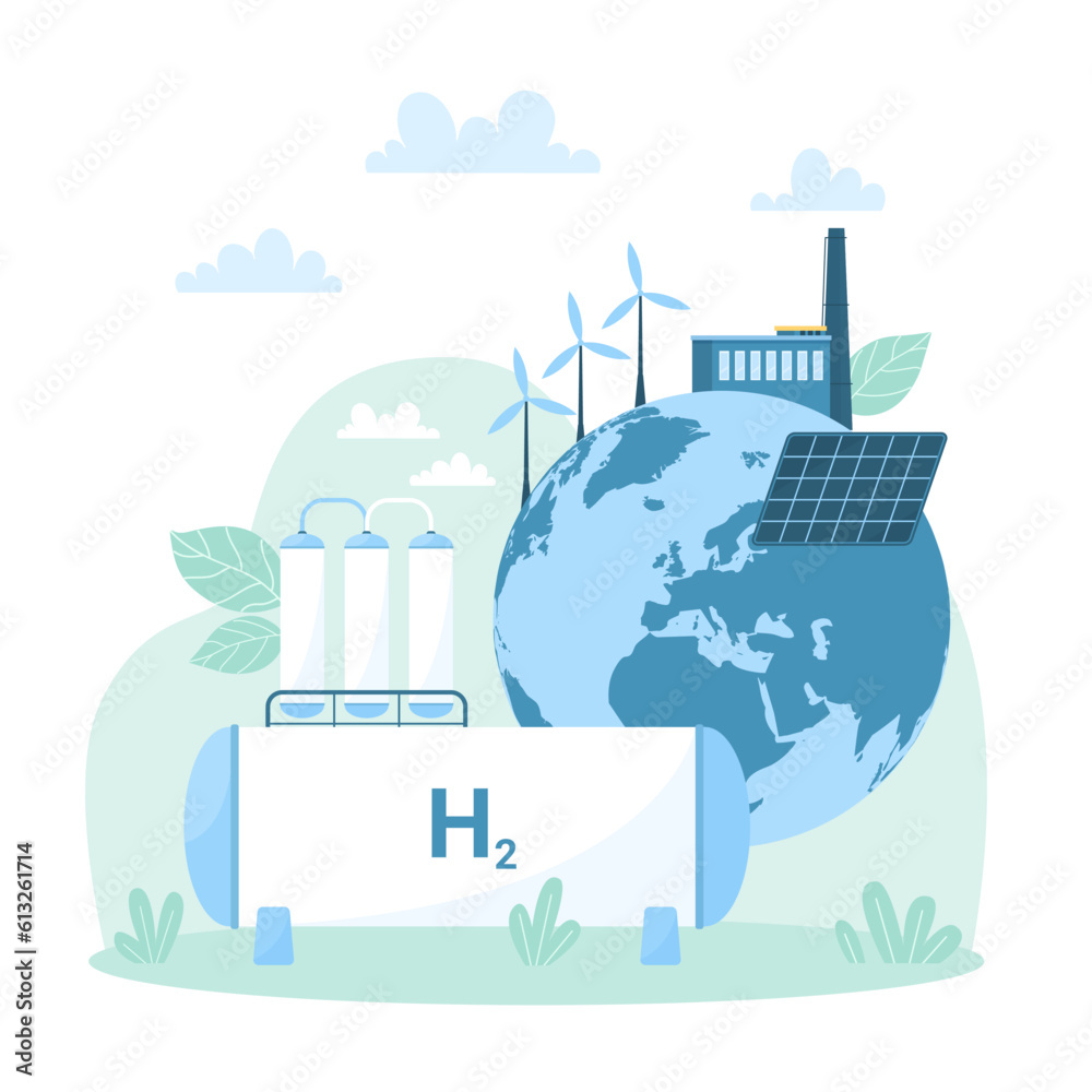 Green hydrogen production and storage, renewable energy technology for ...
