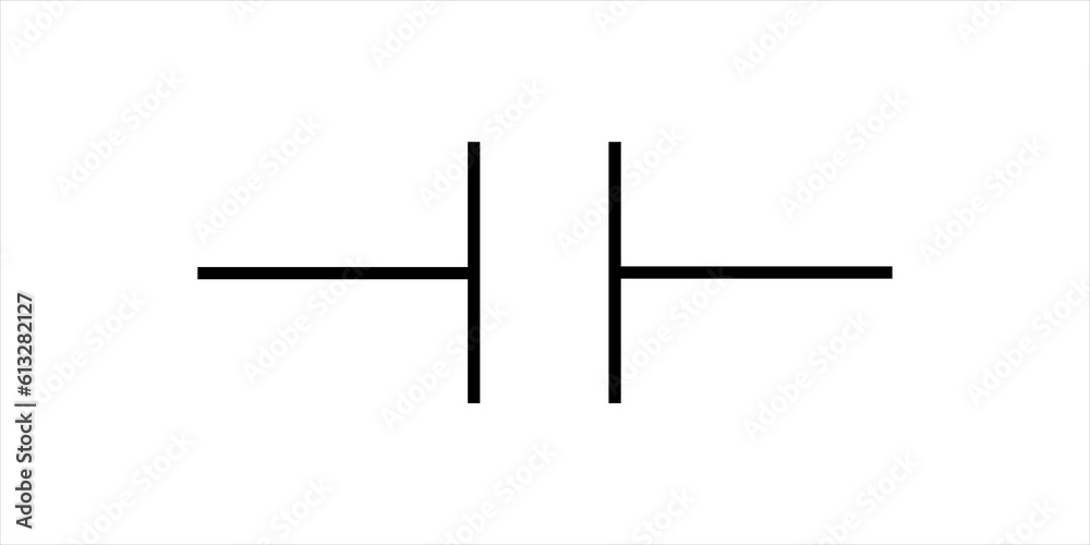 A capacitor symbol for electronic circuit | Capacitor symbols icon ...