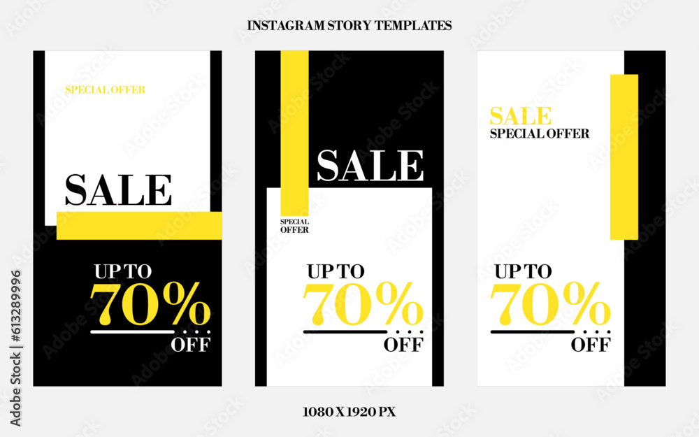 Instagram Stories Template for Discount - Set for Black Friday ...