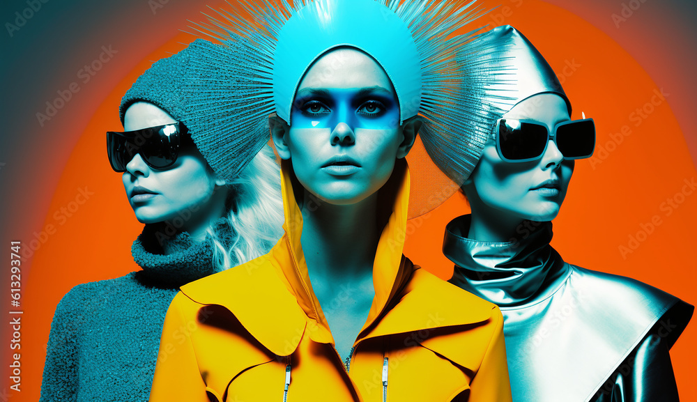Weirdcore neon colored avant garde style fashion. Created using ai ...