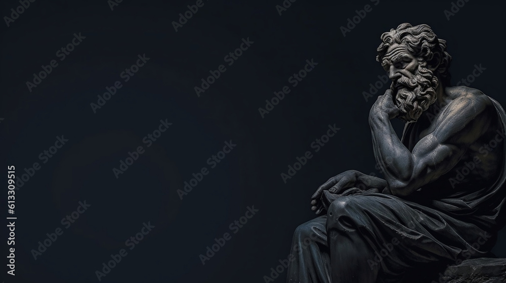 Stoicism, Marcus Aurelius, Generative AI. Stock Illustration | Adobe Stock