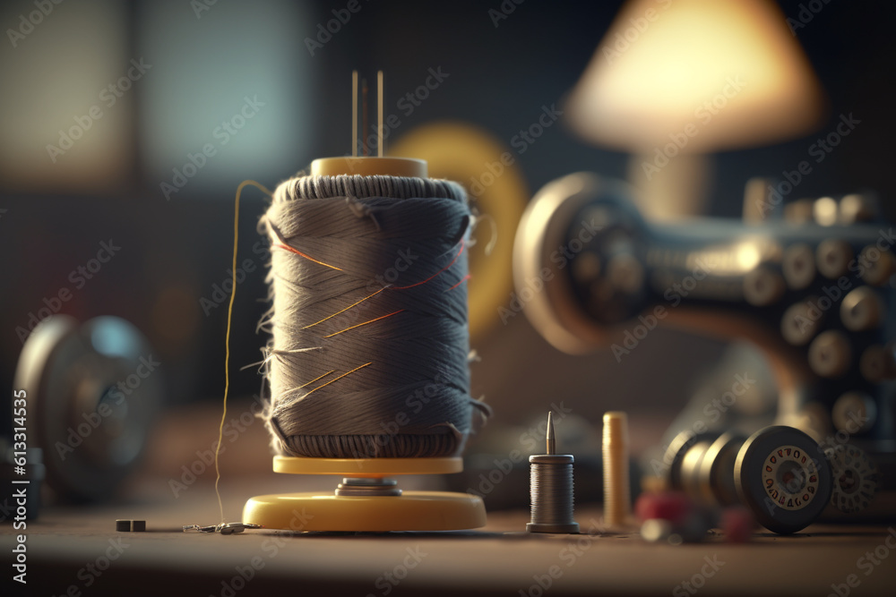 Tailor or dressmaker work and fashion designer atelier sketch items ...