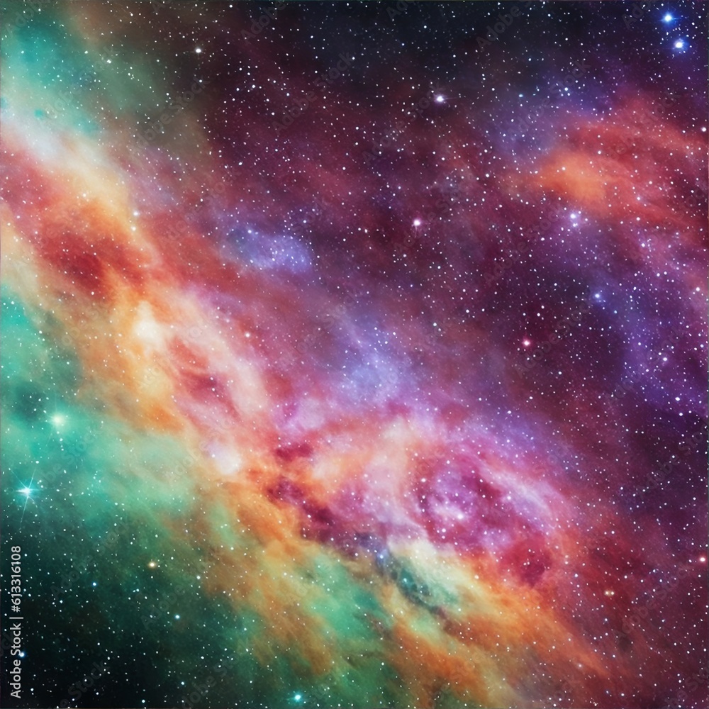 Dazzling galaxy cloud nebula in space. a starry night sky, cosmology ...