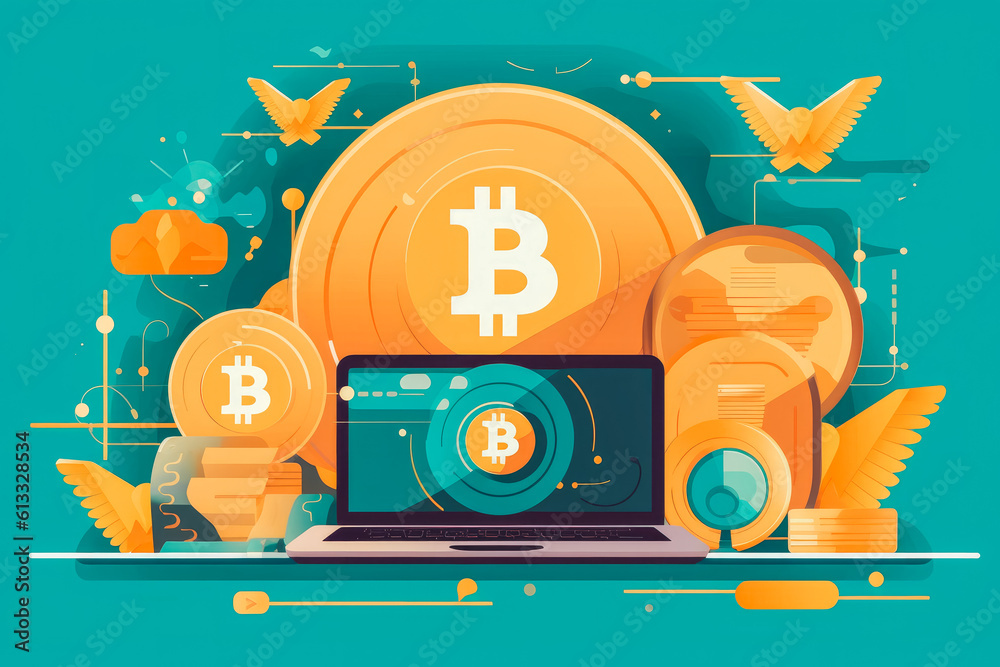 Central bank digital currency as the future of money, golden coin with ...