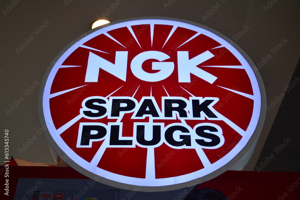 Ngk spark plugs booth signage at Inside racing bike festival in Pasay ...