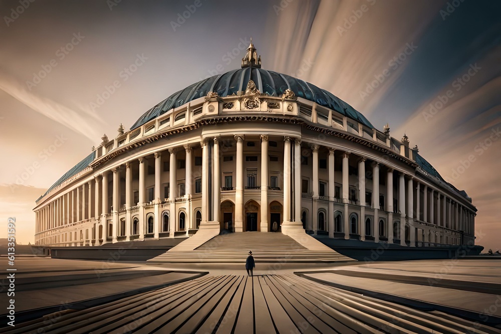 an image of an opera house with its grand exterior, showcasing ...