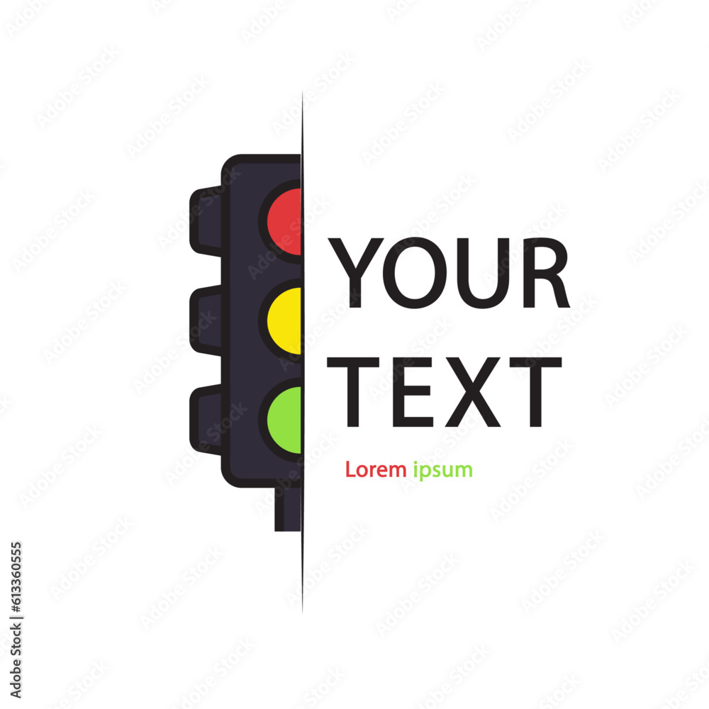 traffic light logo, icon for app web logo banner poster icon - Vector ...