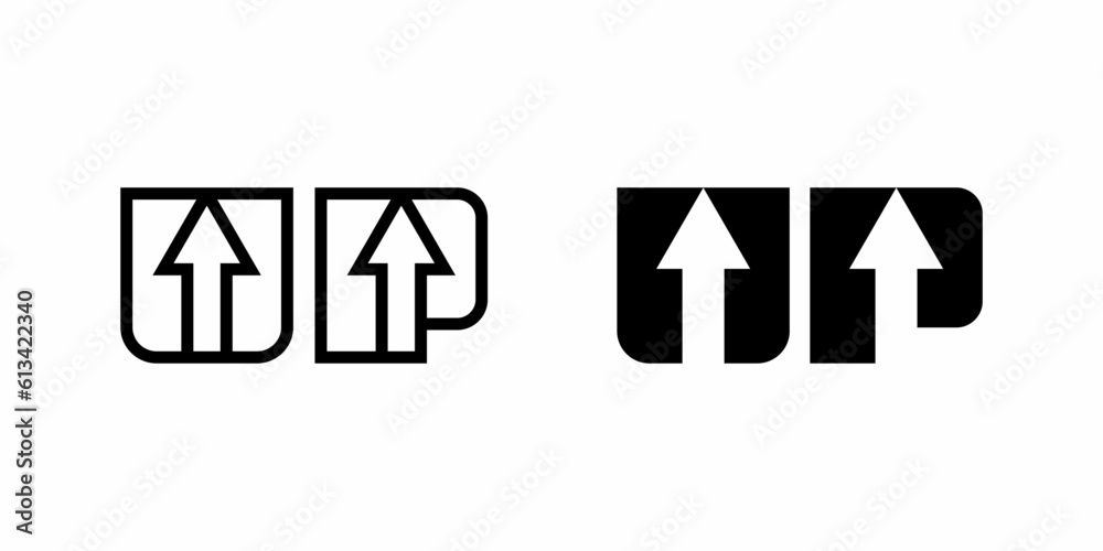 up logo mark, arrow icon symbols vector illustration. Stock Vector ...
