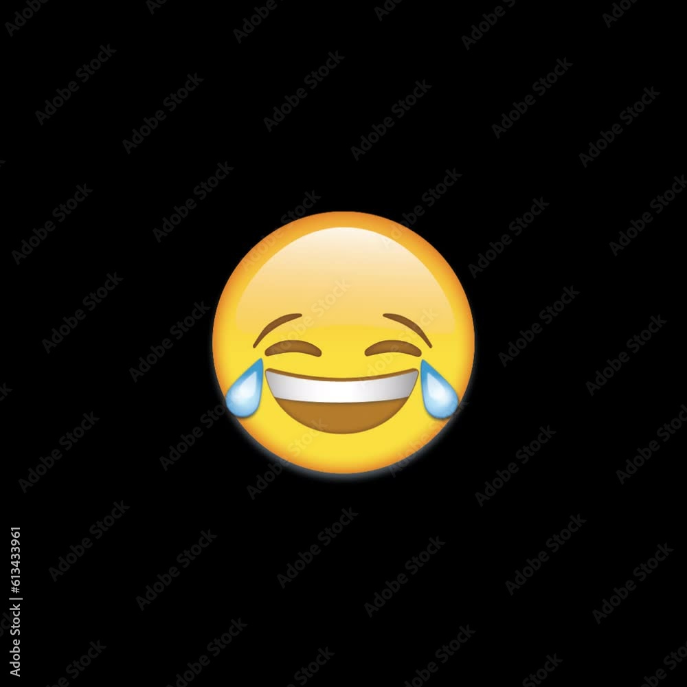 'Laughing tears' Animated Emoji with transparant alpha background ...