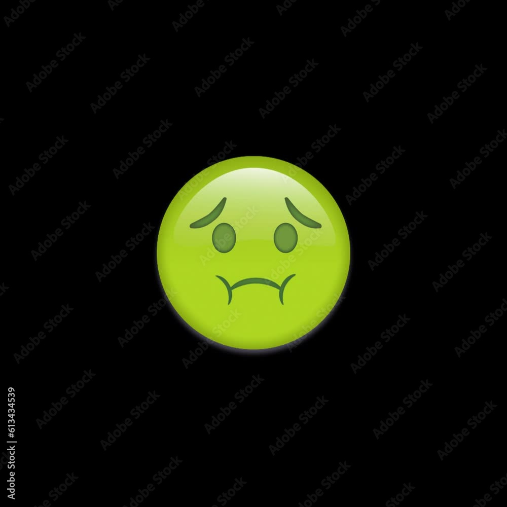 'Sick' Animated Emoji with transparant alpha background, ready to be ...