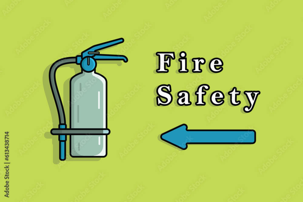 Fire Extinguisher vector illustration. People safety objects icon ...