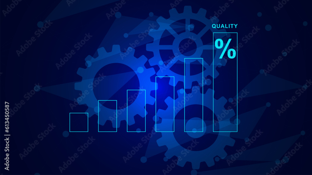 Quality control levels growth. Process to the maximum quality with ...