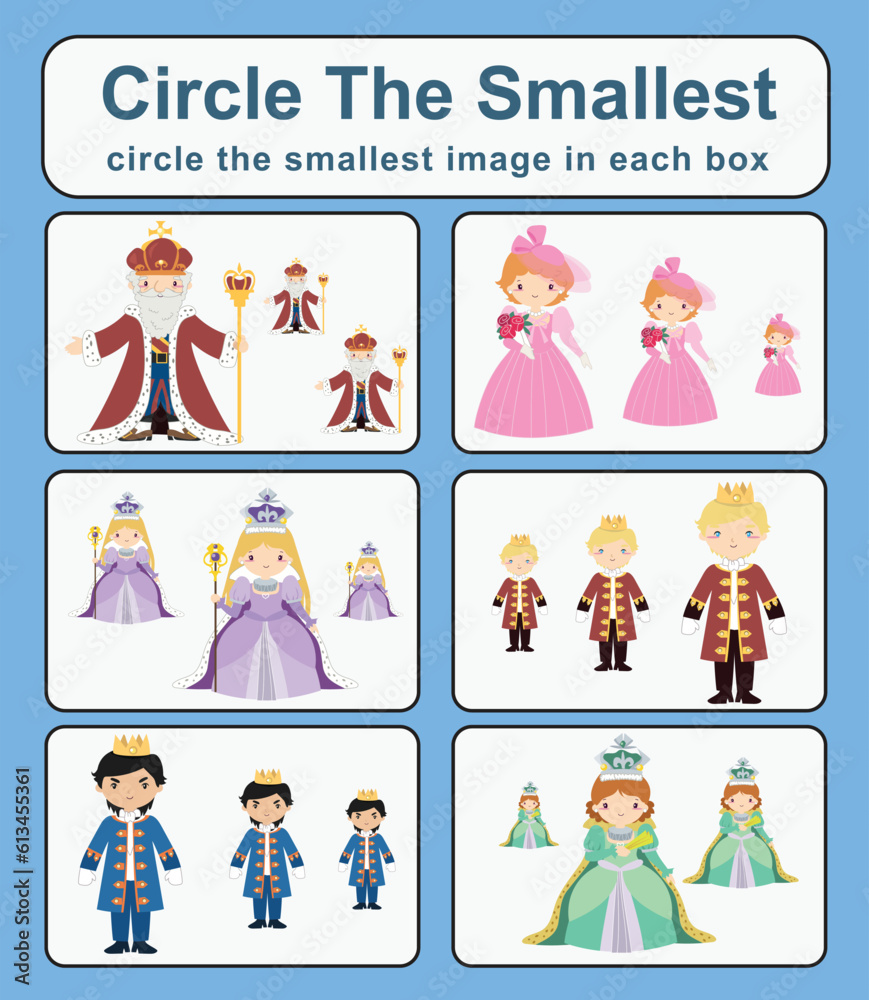 Educational game for preschool and kindergarten children circle the ...