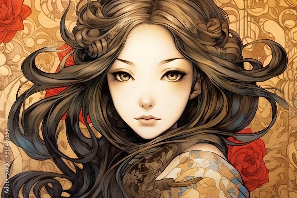 Step into the manga - inspired realm where Mona Lisa comes to life as a ...