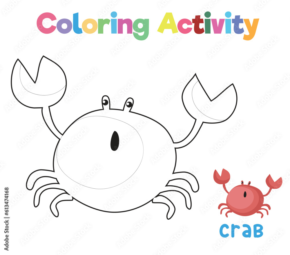 Coloring A Crab The Sea Animal Coloring Sea Animals Worksheet coloring-a-crab-the-sea-animal-coloring-sea-animals-worksheet
