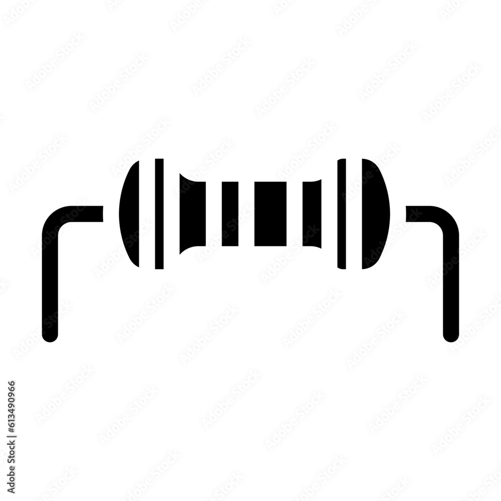resistor electrical engineer glyph icon vector. resistor electrical ...