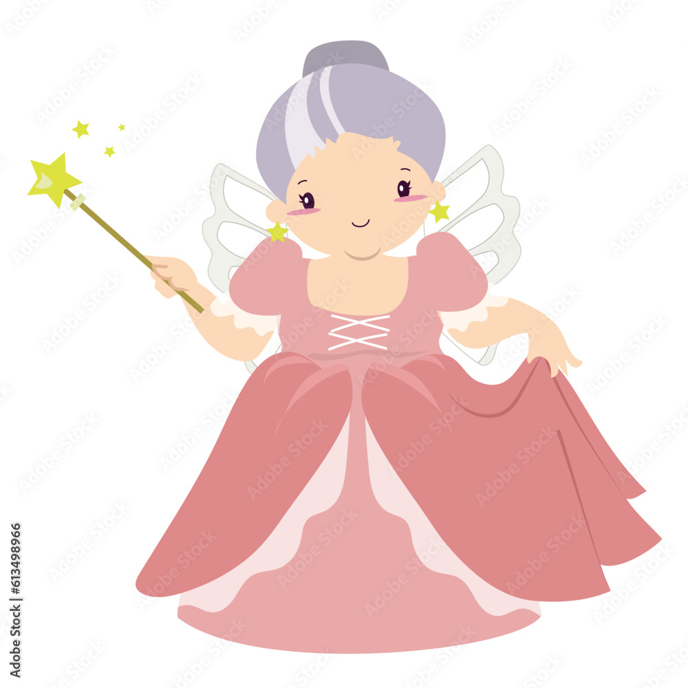 Clipart of fairy godmother. Medieval fairytale a fairy godmother ...