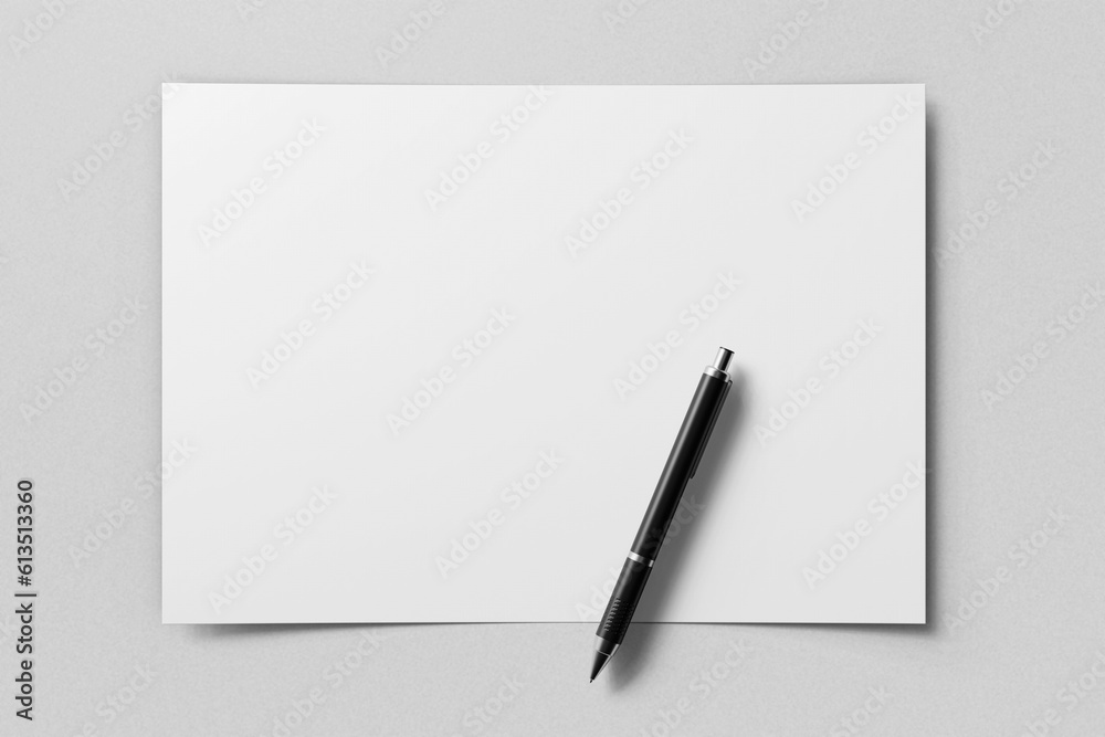 top view modern clean minimalist simple a4 landscape achievement blank ...