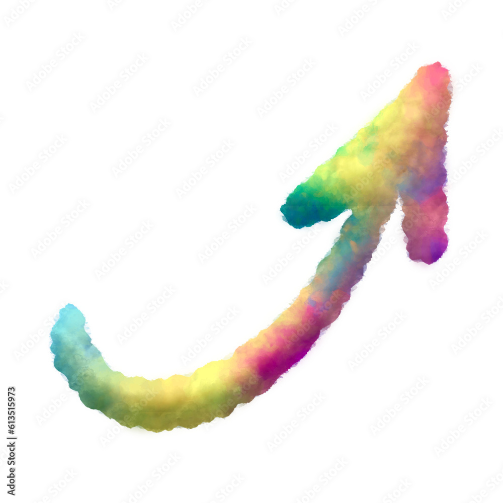 Colorful fluffy clouds arrow shapes. This is a part of a set which also ...