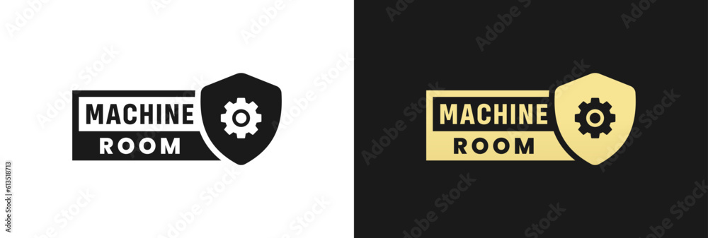 Machine room sign or Machine room symbol vector isolated in flat style ...