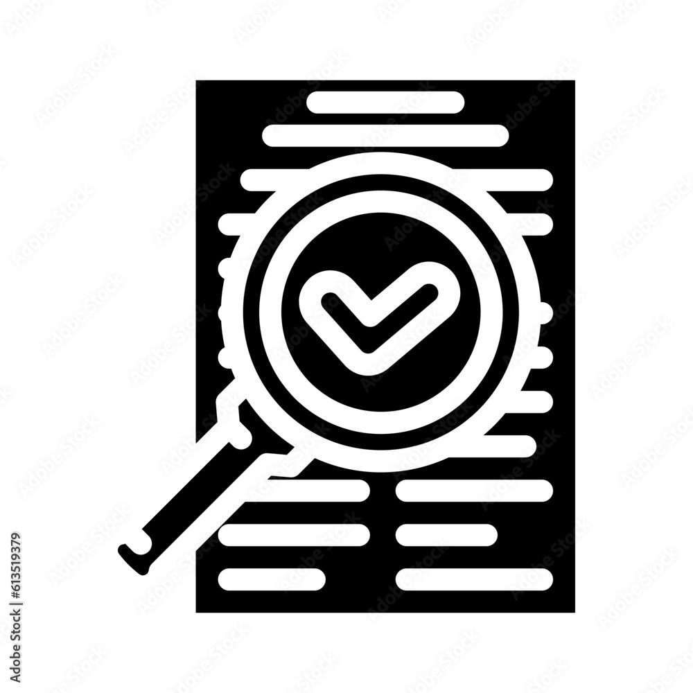 fact check news media glyph icon vector. fact check news media sign ...