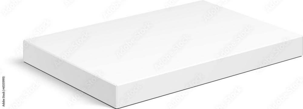 Mockup Product Cardboard Package Box. Illustration Isolated On White ...