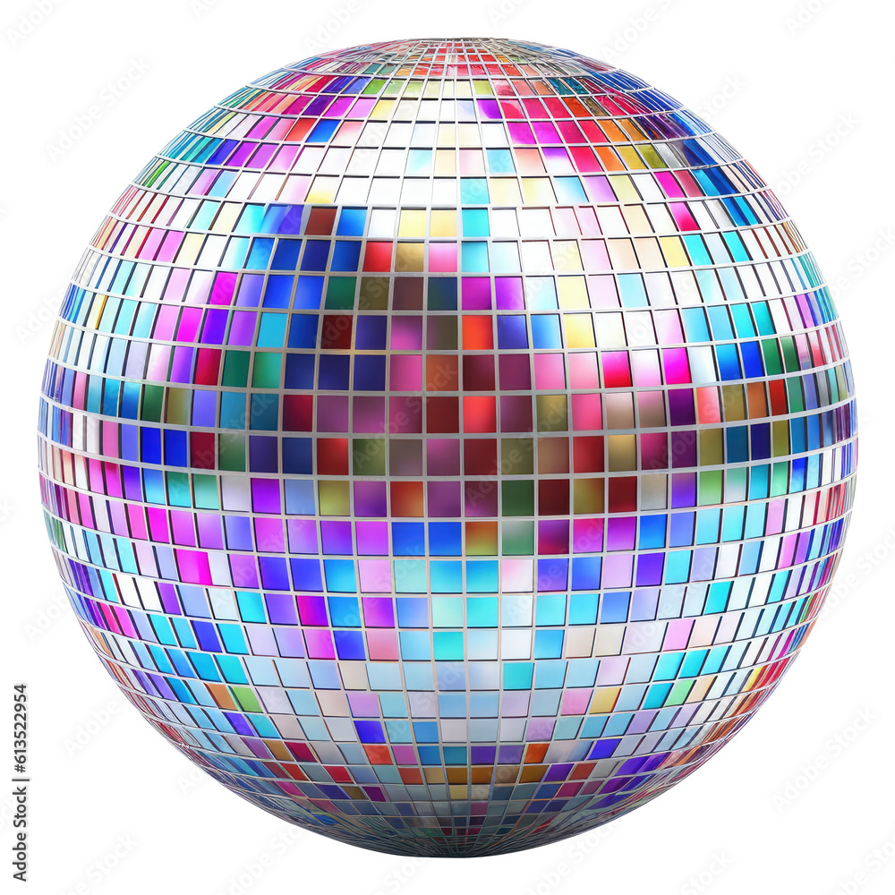 Disco ball on transparent background. PNG, ai Stock Illustration ...