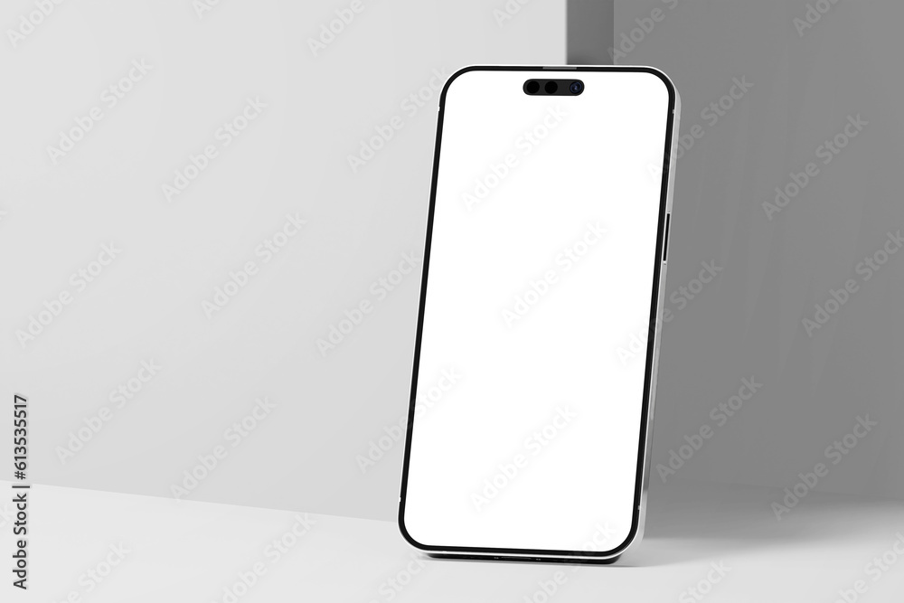 realistic mobile smart cellphone pro gadget device with blank empty ...