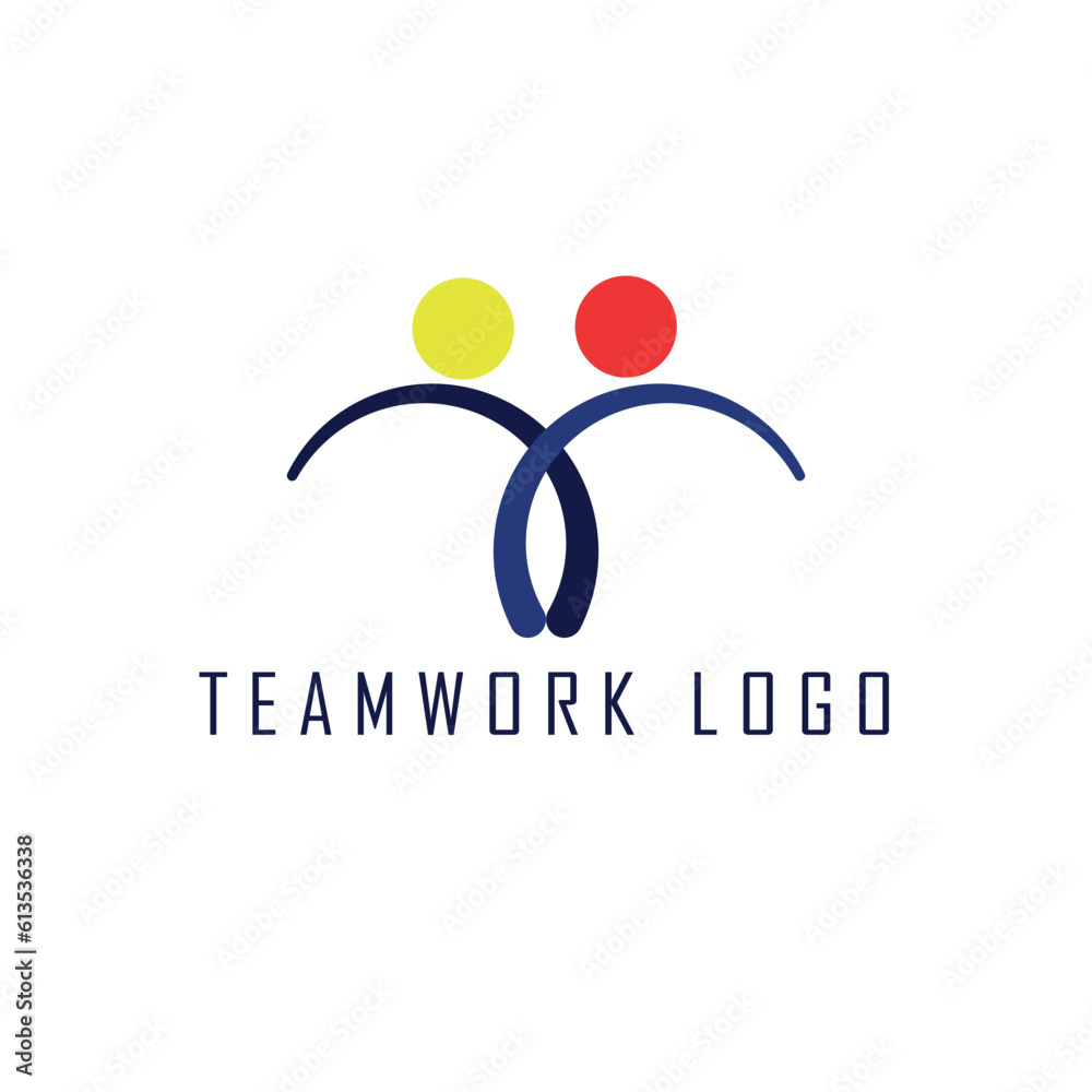 teamwork logo simple, minimalist logo for teamwork, work together ...