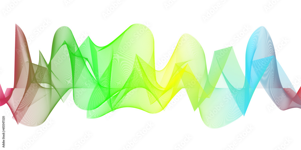 Abstract voice sound wave pattern element, Voice sound wave liens and ...