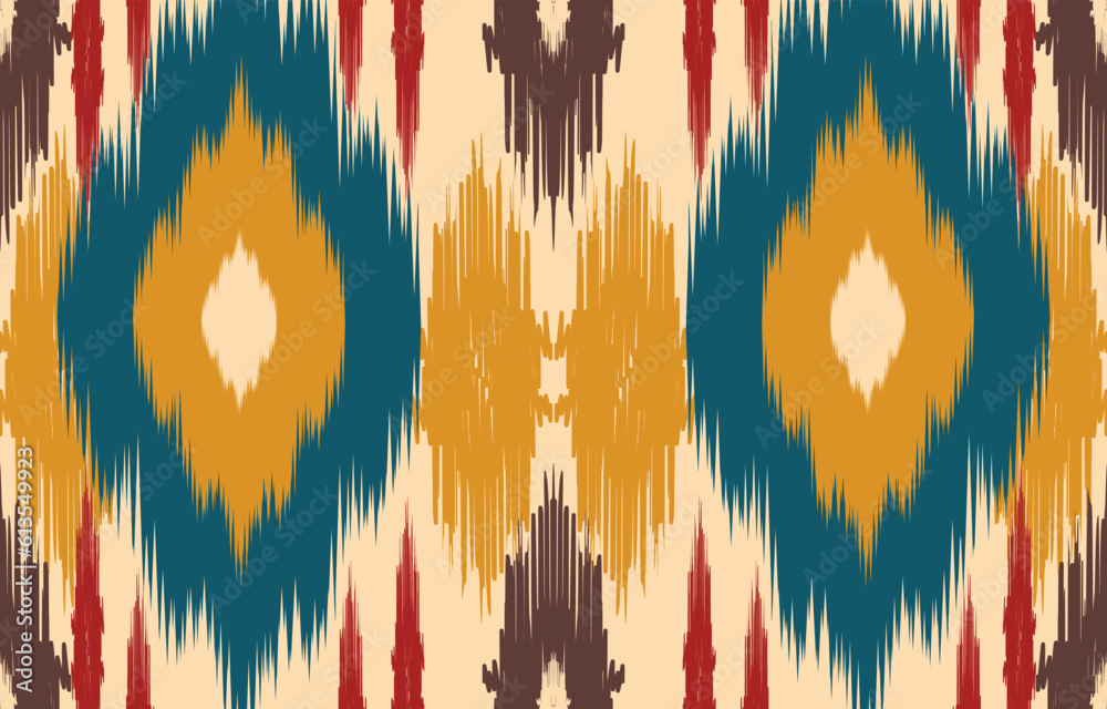 Uzbek ikat pattern silk fabric in Uzbekistan. Background, Design for ...